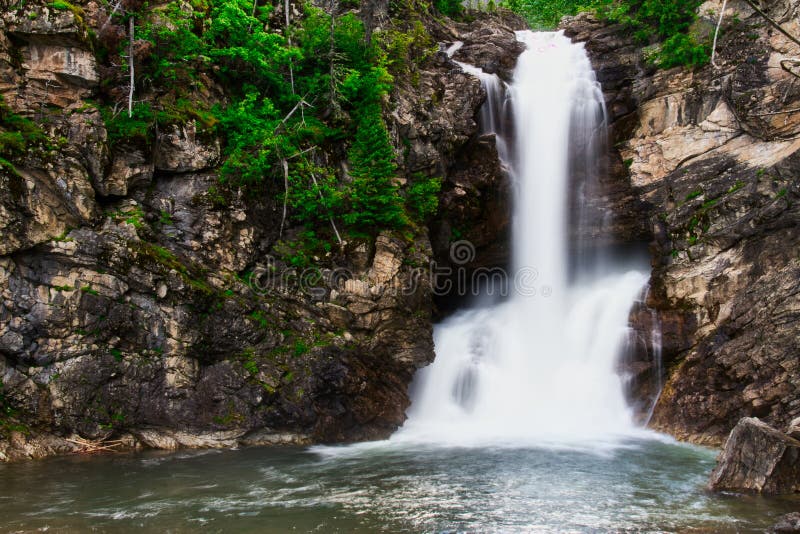 Running Eagle Falls stock photo. Image of trees, waterfall - 125455230