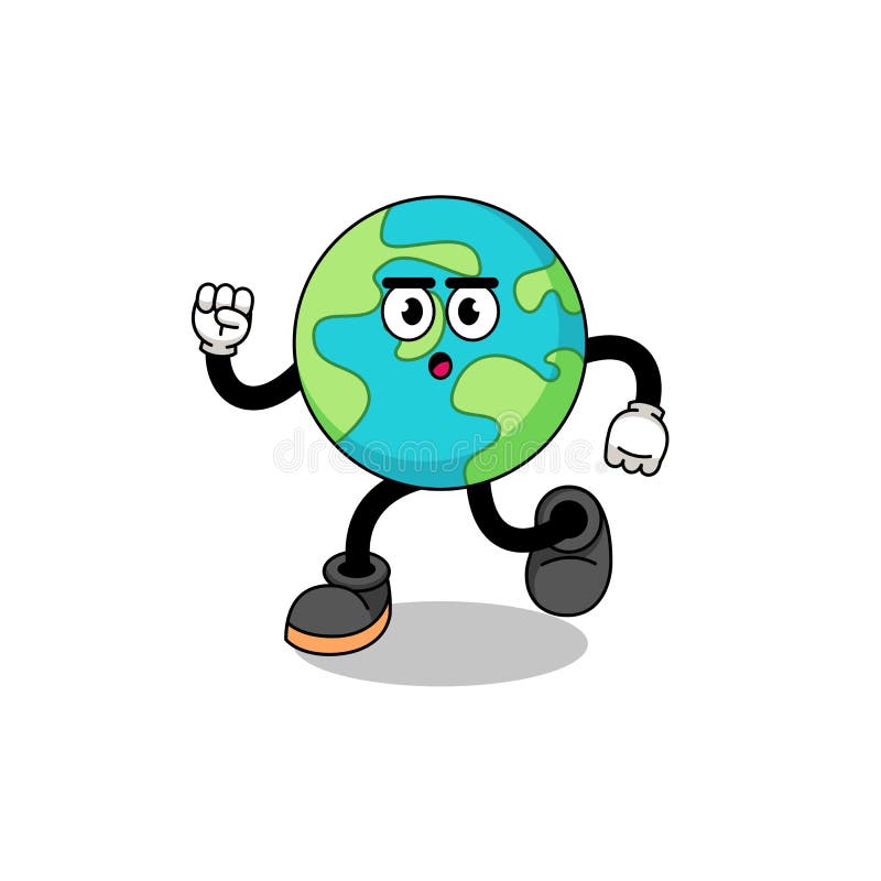Cartoon Running Earth Stock Illustrations – 406 Cartoon Running Earth ...