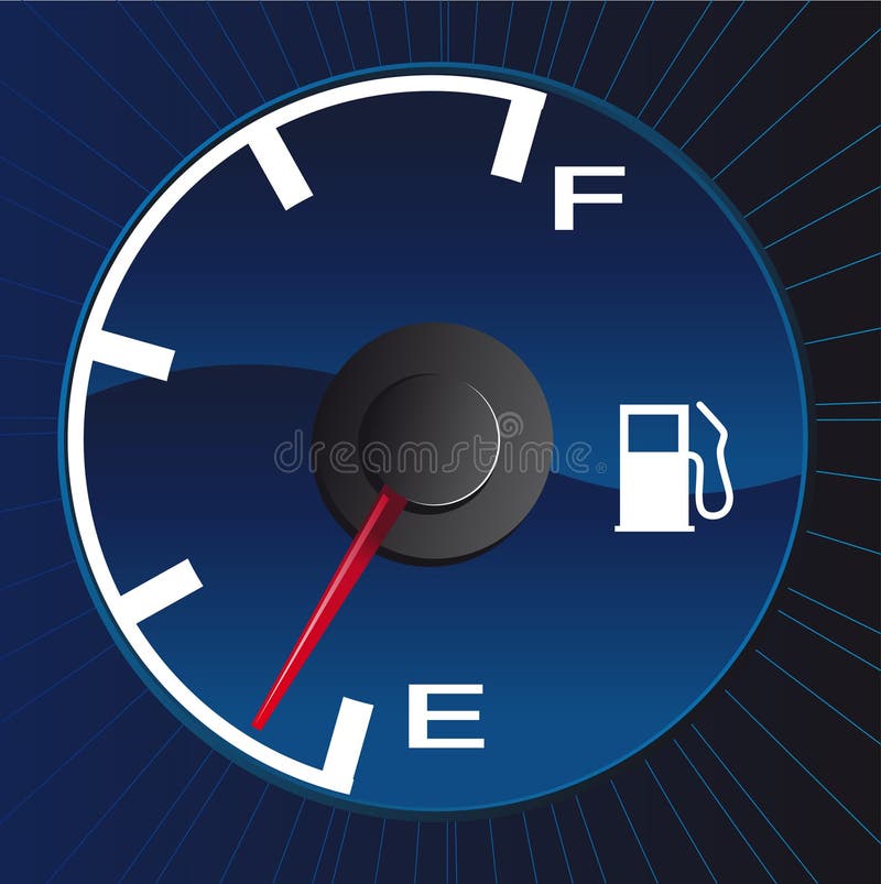 Running on empty stock vector. Illustration of east, fuelmeter - 5425695
