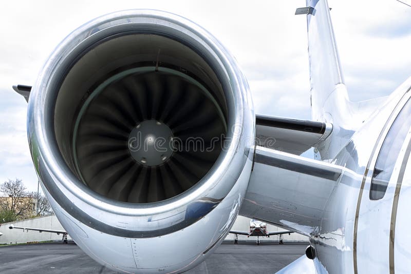 Running engine turbine stock image. Image of pylon, circle - 72247691