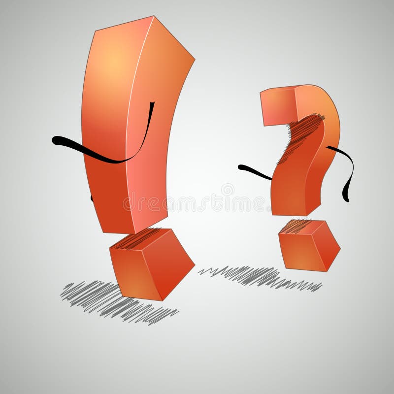 Running An Exclamation Point And Question Mark. Stock Vector ...