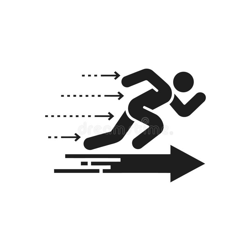 Running Fast Icon stock vector. Illustration of sign - 361856480