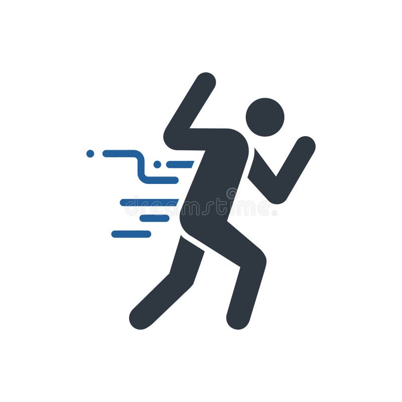 Running Fast Symbol Icon stock vector. Illustration of sign - 349823740