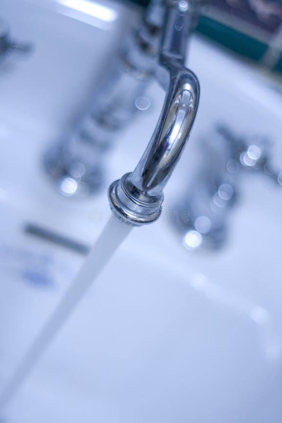 Running faucet stock image. Image of interior, handle - 14163155