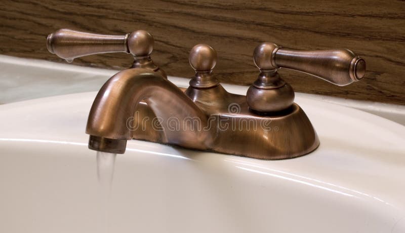 Running Faucet stock photo. Image of wash, knobs, sink - 3329604