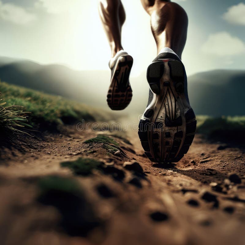 Running Feet with Sunlight, Training To Be Winner, Generative Ai Stock ...