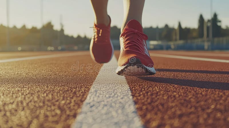 Running feet on a track stock illustration. Illustration of dynamic ...