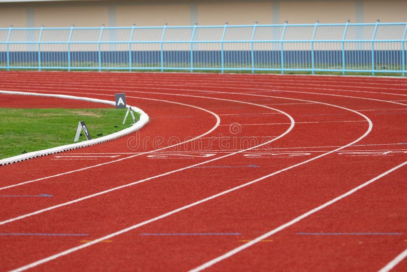 Running Field in the Stadium. Stock Image - Image of racetrack ...