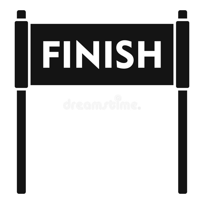 Running at Finish Line Icon Vector Sign and Symbol Isolated on White ...