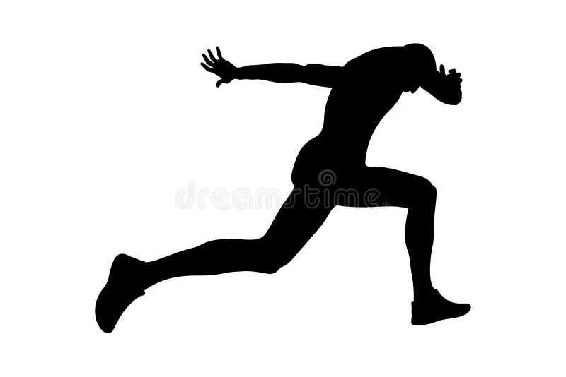Man Runner Sprinter Starting Blocks Silhouette Stock Illustrations – 15 ...