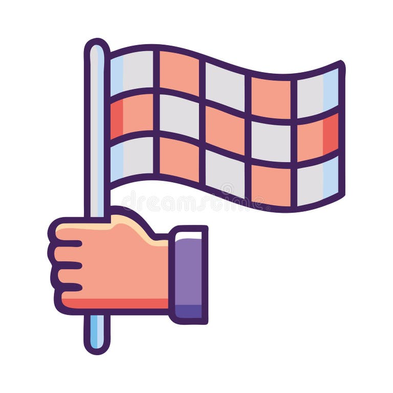 Running Finish Line Flag Icon Stock Vector - Illustration of ...