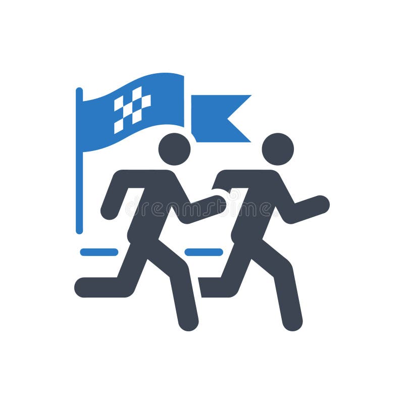 Running Finish Line Icon stock vector. Illustration of sign - 361752347