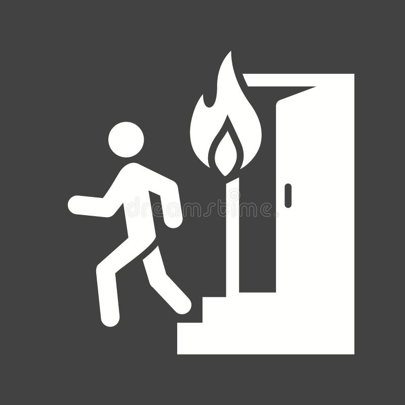 Running from Fire stock vector. Illustration of running - 84386346