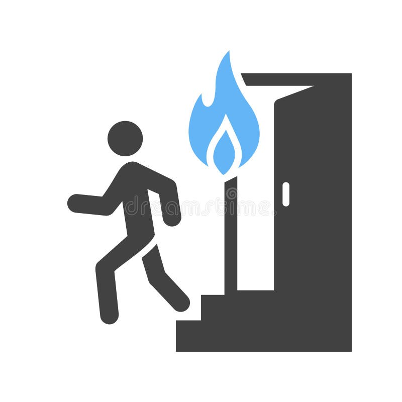 Running from Fire stock vector. Illustration of running - 86273908