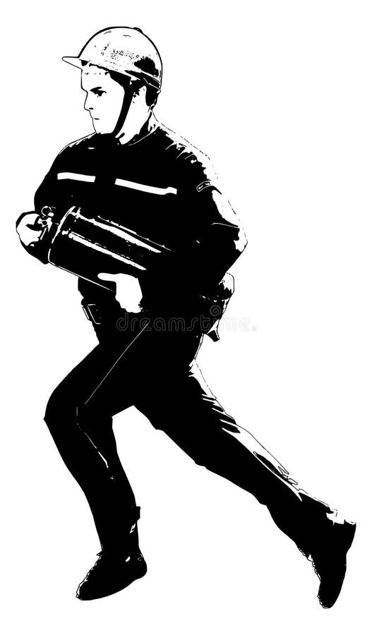 Running Firefighter Stock Illustrations – 487 Running Firefighter Stock ...