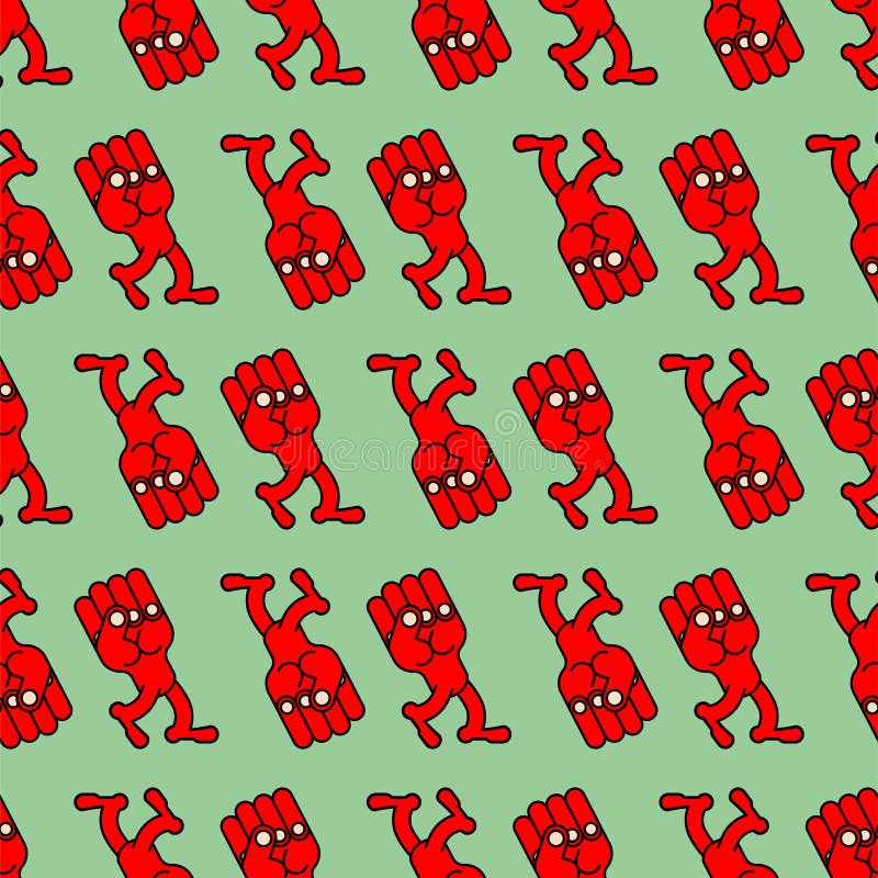 Running Fist Pattern Seamless. Fist Run Background Stock Vector ...