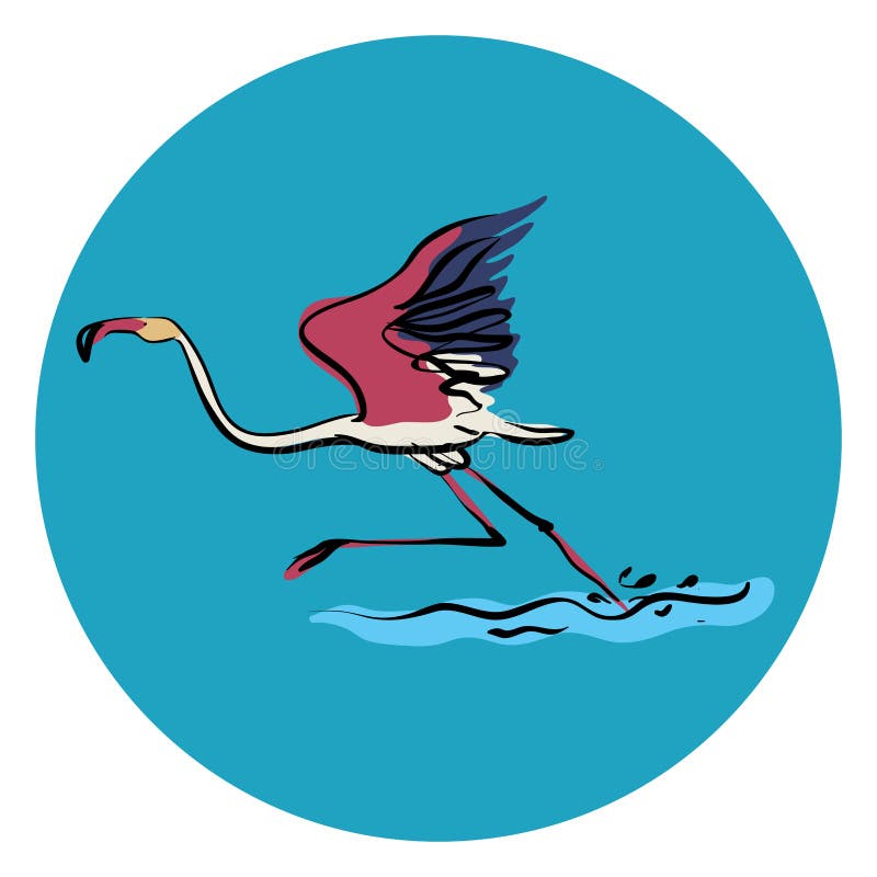 Cartoon Flamingo Running Stock Illustrations – 77 Cartoon Flamingo ...