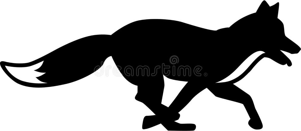 Running fox vector stock vector. Illustration of running - 107165950