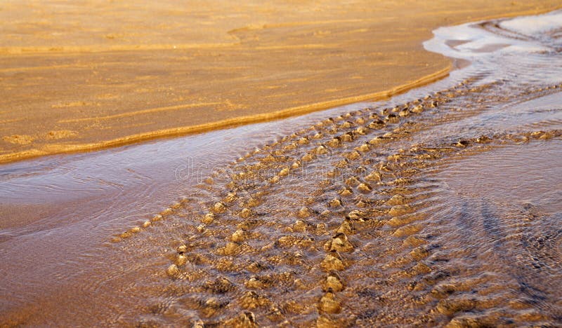 Running fresh water stock image. Image of sunset, yellow - 40275983