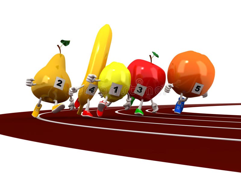 Running fruit stock illustration. Illustration of groceries - 17935820