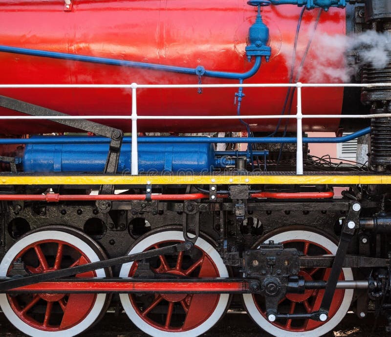 Running Gear of the Old Steam Locomotive Stock Photo - Image of loco ...