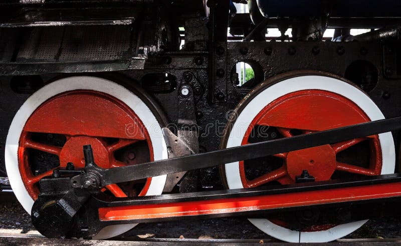 Running Gear of the Old Steam Locomotive Stock Photo - Image of traffic ...