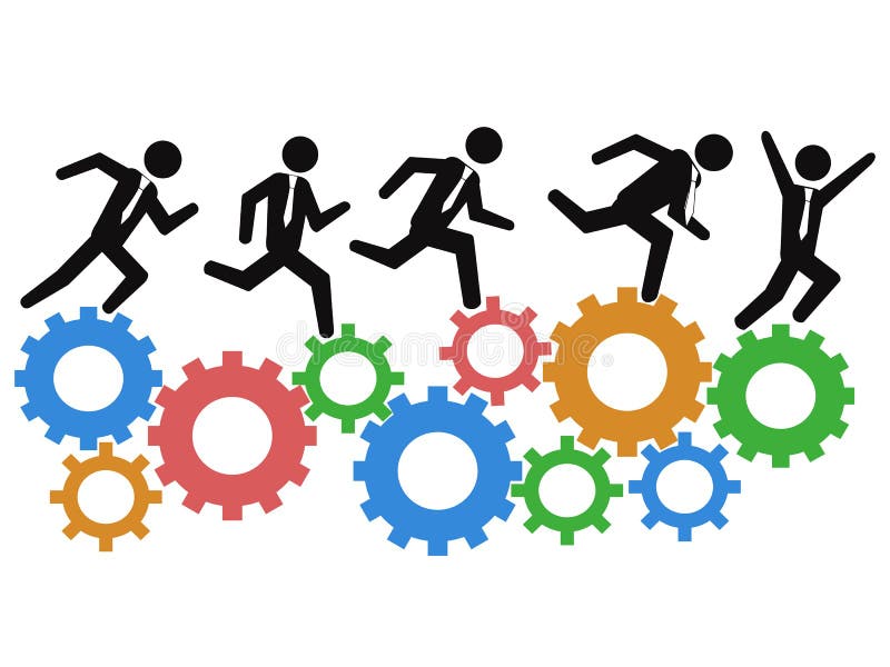 People Help Join Solve Bridge Puzzle Stock Vector - Illustration of ...