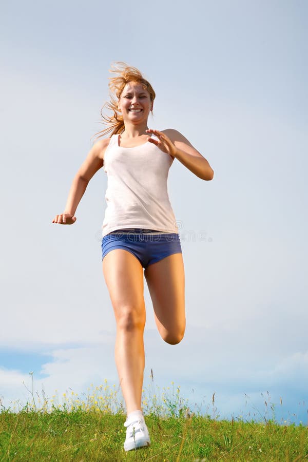 Running girl stock image. Image of life, color, body - 17788681