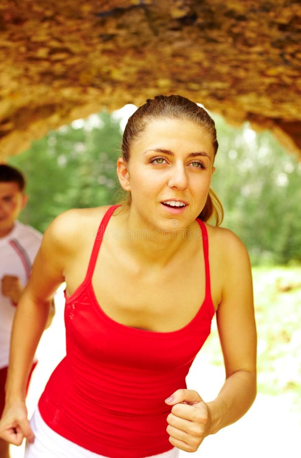 Running girl stock image. Image of marathon, action, positive - 23637899