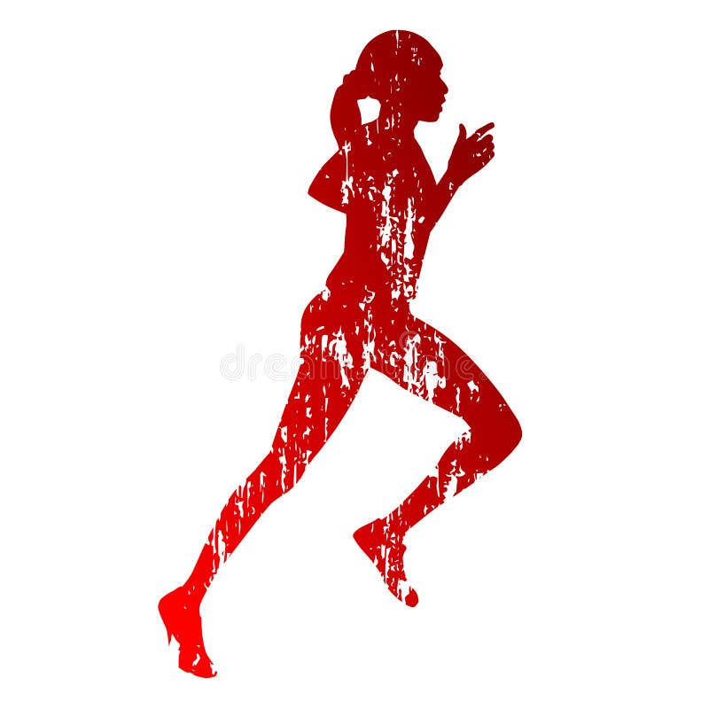 Running girl silhouette stock vector. Illustration of element - 51876167