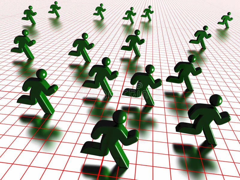 Running green figures stock illustration. Illustration of figure - 20133149