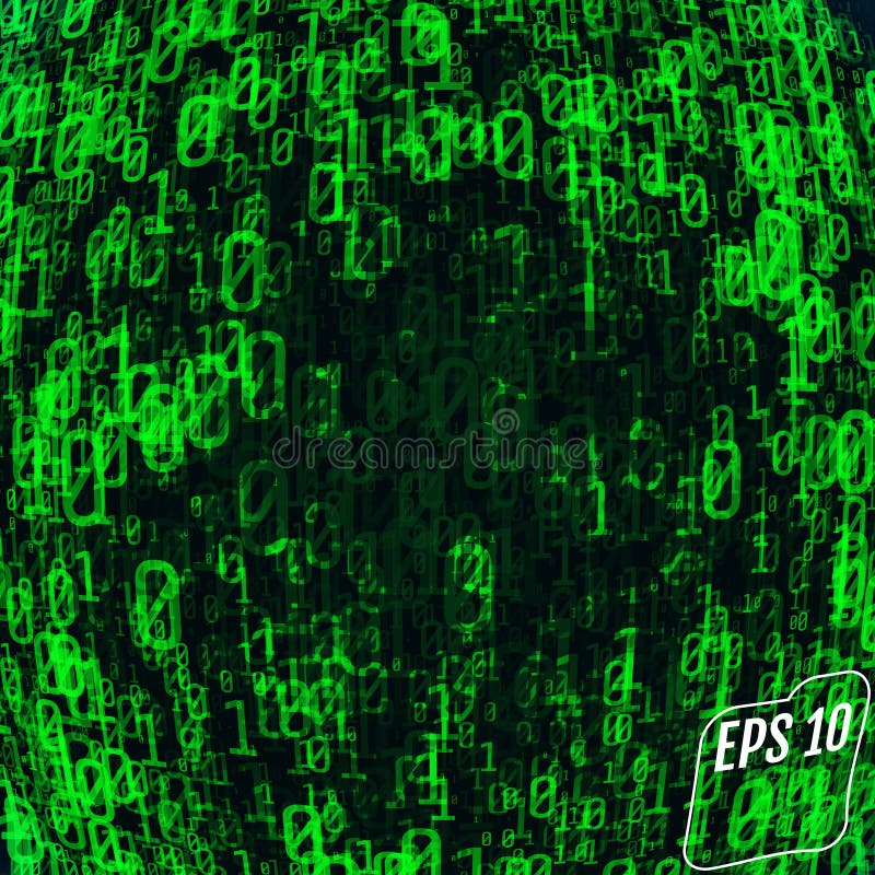 Running Green Numbers. Background in Matrix Style Stock Vector ...