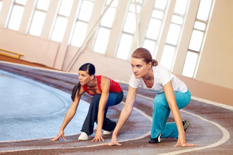 Running in gym stock photo. Image of girl, attractive - 20880256