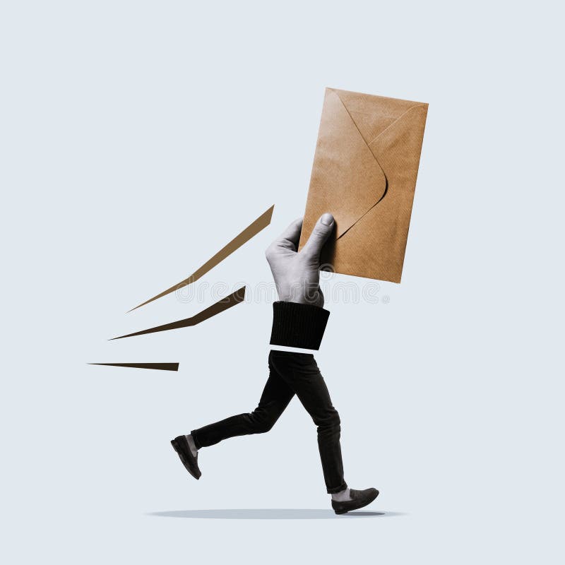 Fast Message Delivery. Concept Stock Image - Image of modern, hold ...