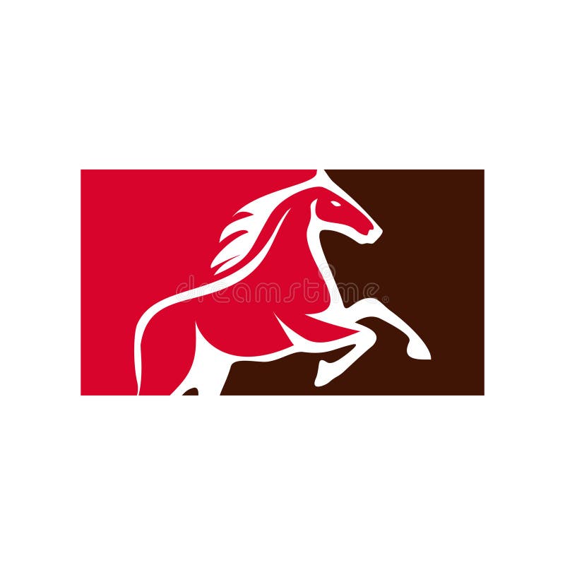 Running Horse Logo Design Template Stock Vector - Illustration of ...