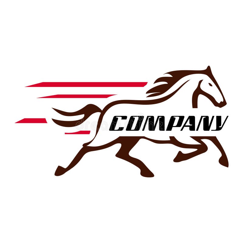 Running Horse Logo Design Template Stock Illustration - Illustration of ...