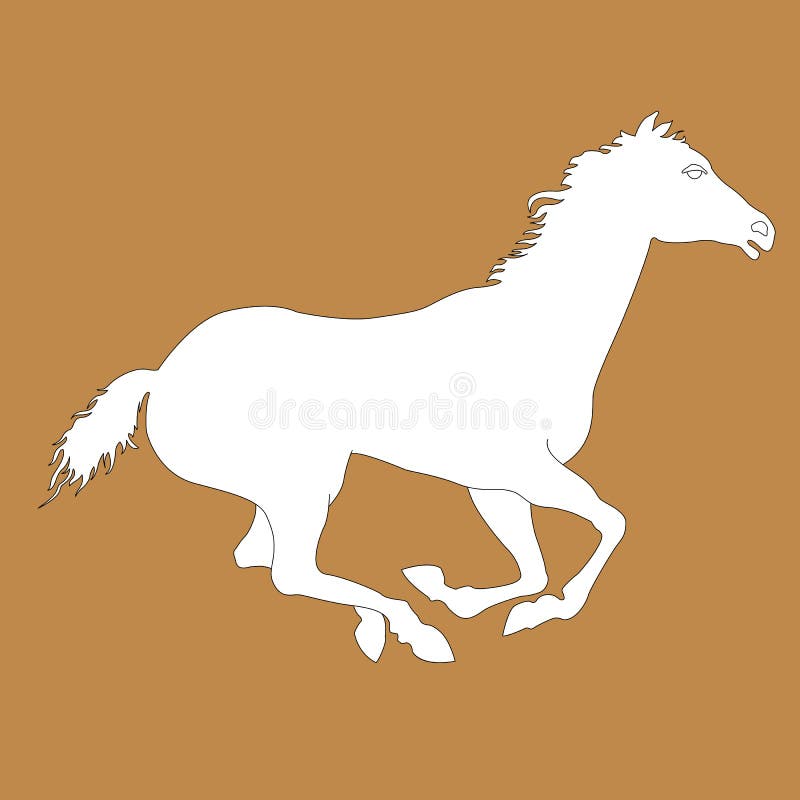 Running Horse Outline Stock Illustrations – 2,147 Running Horse Outline ...
