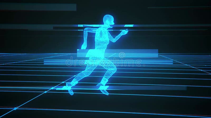 Running Human Figure Digital Stock Video - Video of medical, muscular ...