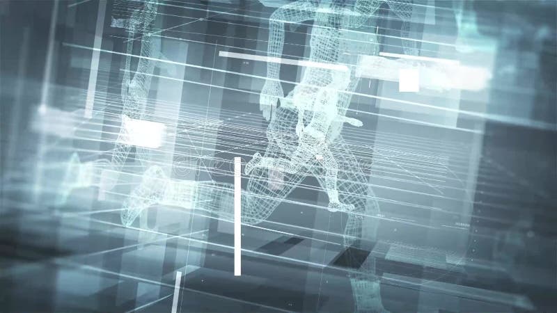 Running Human Figure Digital Rendering with Transparent Background ...