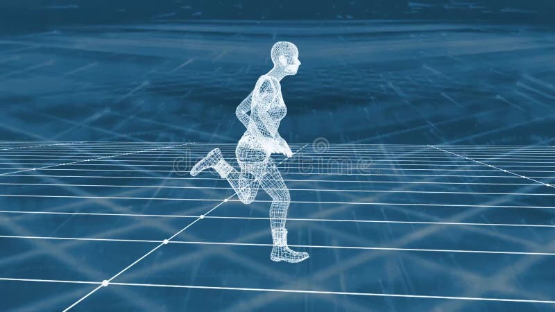 Running Human Figure Digital Stock Video - Video of medical, muscular ...