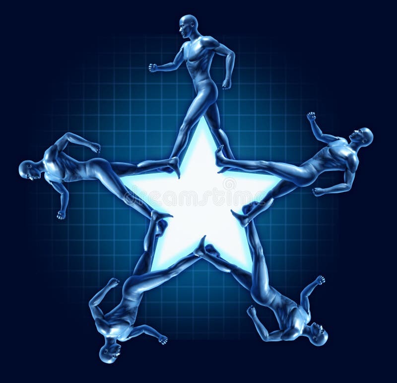 Running Human Star Shape Health Exercise Award Stock Illustration ...