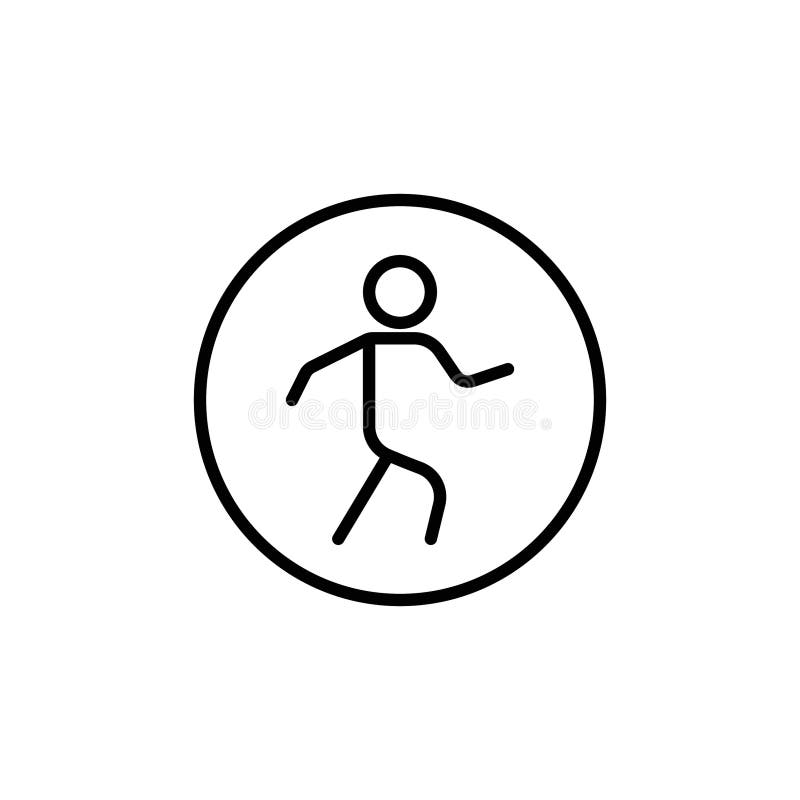 Running Icon Thin Vector Set Stock Vector - Illustration of editable ...