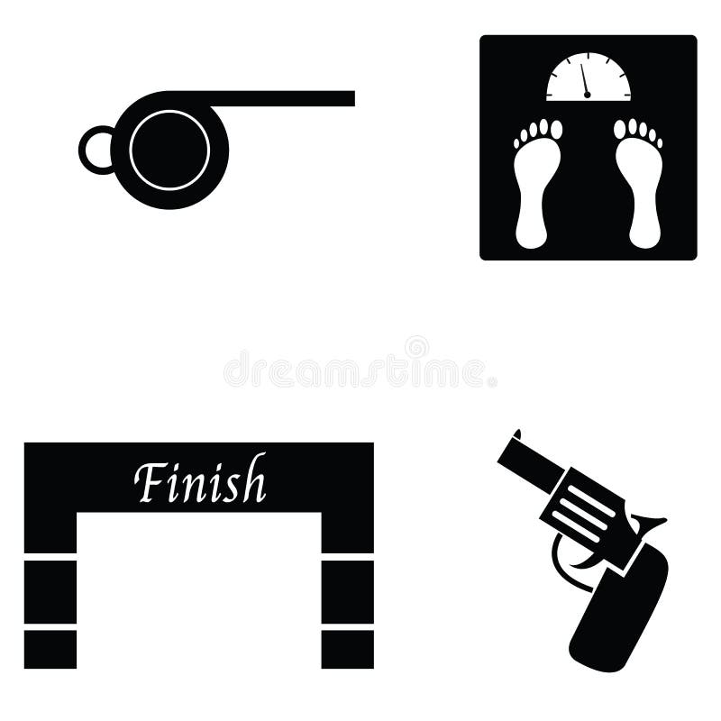 Running icon set stock illustration. Illustration of sport - 102690040