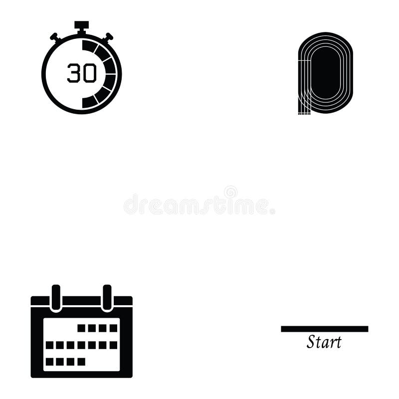 Running icon set stock vector. Illustration of running - 120570876