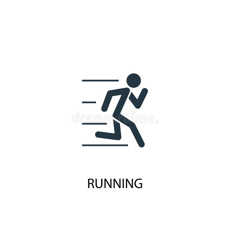 Running Icon. Simple Element Stock Vector - Illustration of active ...