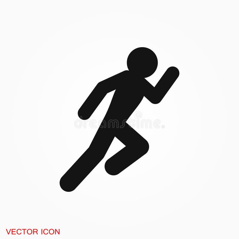 Running Icon Vector Sign Symbol for Design Stock Illustration ...