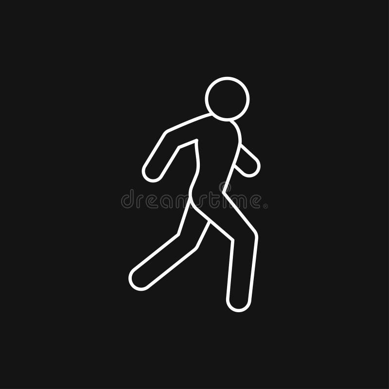 Running Icon Vector Sign Symbol for Design Stock Illustration ...