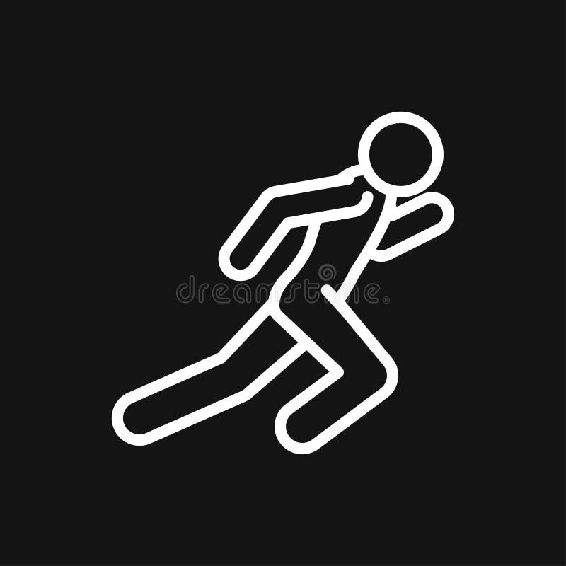 Running Icon Vector Sign Symbol for Design Stock Illustration ...