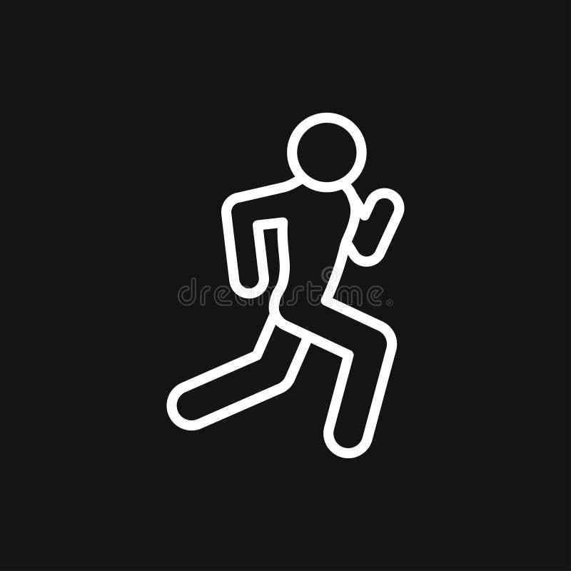 Running Icon Vector Sign Symbol for Design Stock Illustration ...