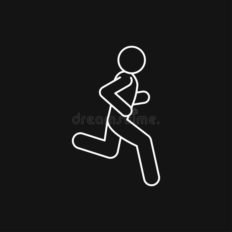 Running Icon Vector Sign Symbol for Design Stock Illustration ...